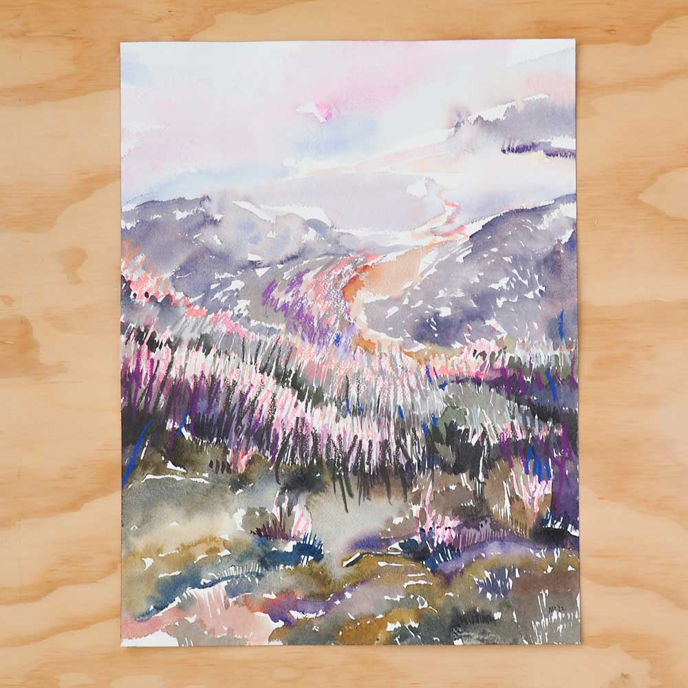 'Sunset, Mt McKay to Pretty Valley' Original Artwork - Natalie Martin