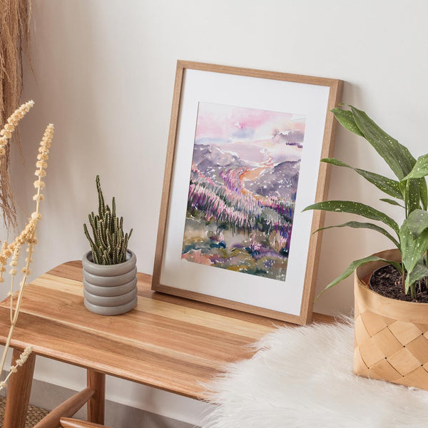 'Sunset, Mt McKay to Pretty Valley' Limited Edition Print - Natalie Martin